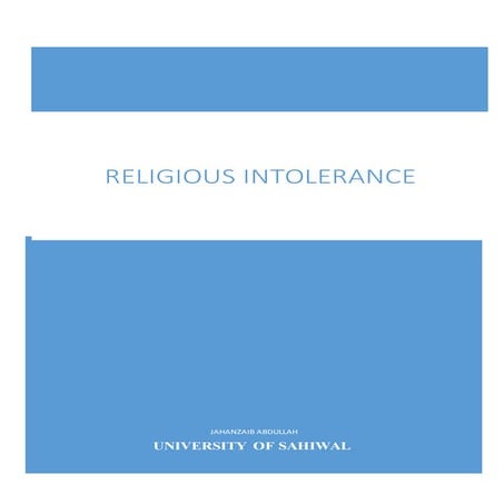 Religious intolerance | DOCX | Islam | Religion & Spirituality
