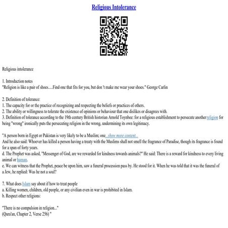 Religious Intolerance | PPT