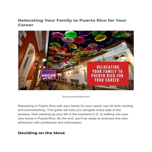 Relocating in Puerto Rico for Your Family and for Your Career | CIO ...