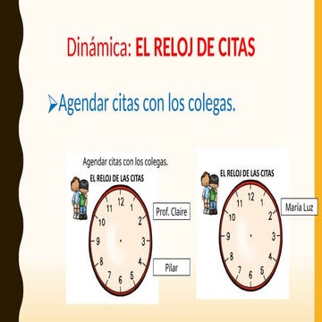 Reloj de citas para agendar con colegas de trabajo | PPTX