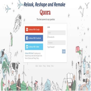 Relook, Reshape & Remake for Quora app | PPT
