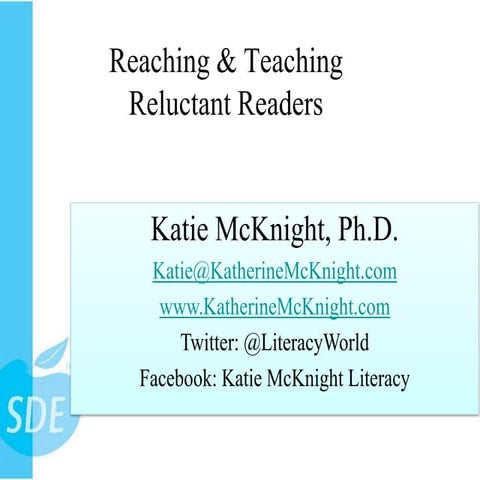 Reaching and Teaching Reluctant Readers | PPT