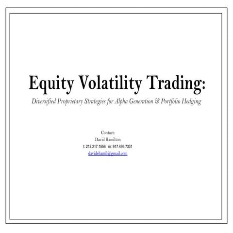 Relative Value Volatility & Dynamic Hedging | PDF