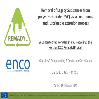 Remadyl at @Global PVC Compounding and Production Cycle Forum 15-16.06.2020