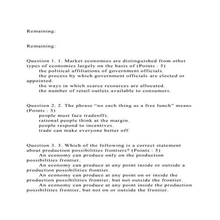 Business economics objective based questions | PDF