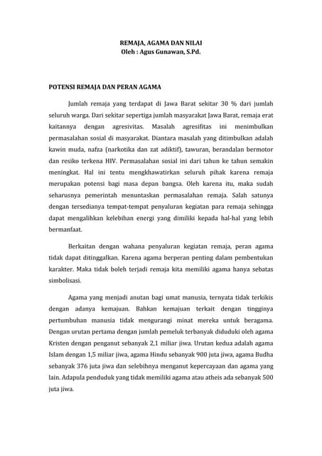 Seks Bebas pada Remaja | PPTX