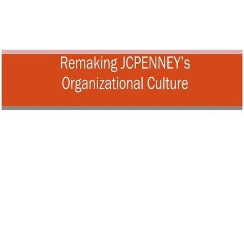 JC Penny's Organisational Structure | PPTX