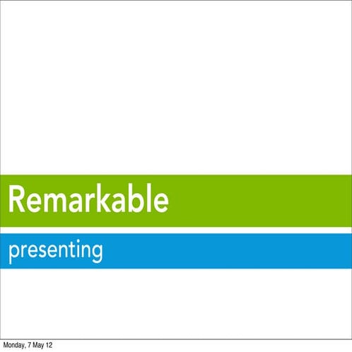 Remarkable presenting-demo | PPT