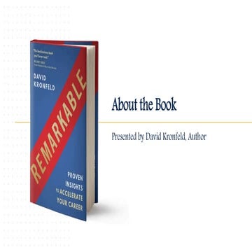 Remarkable: Proven Insights to Accelerate Your Career | PPT