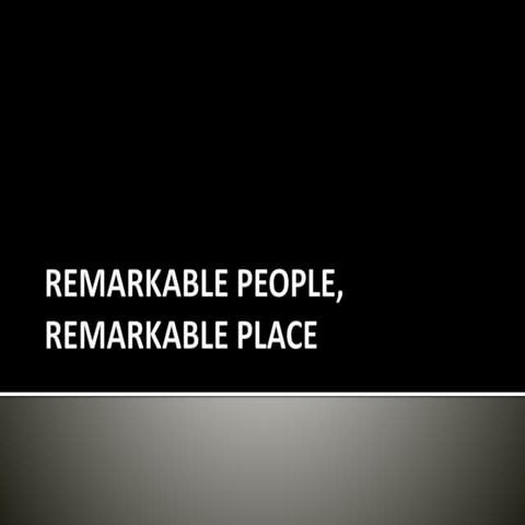 Remarkable People | PPT