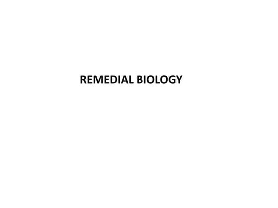 B PHARMA REMEDIAL BIOLOGY Chapter 1.pdf | Gardening | Home & Garden
