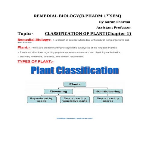 B PHARMA REMEDIAL BIOLOGY Chapter 1.pdf