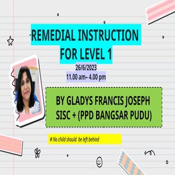 REMEDIAL INSTRUCTION FOR LEVEL 1 nnn.pptx