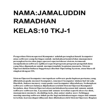 Remedial kjd jamaluddin ramadhan 10 tkj 1 | PDF