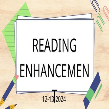 READING ENHANCEMENT FOR GRADE TWO ENGLISH LESSON | PPTX