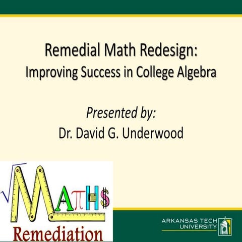 Remedial math redesign final | PPT