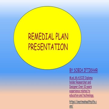 Remedial plan | PPTX