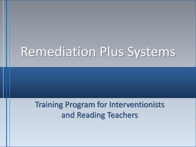Reading Intervention Programs | PDF
