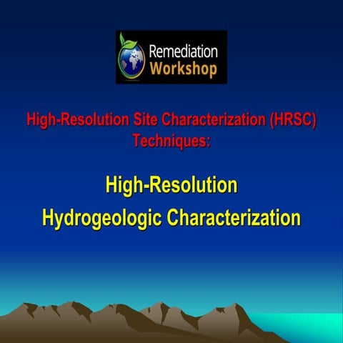 HRSC Techniques: High-Resolution Hydrogeologic Characterization | PPTX ...