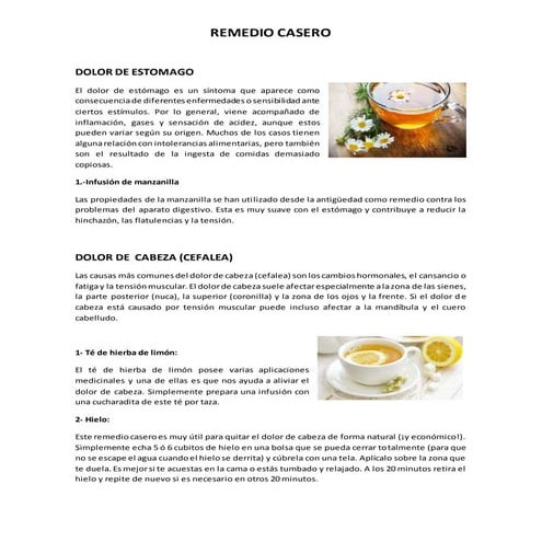 Remedio casero | DOCX