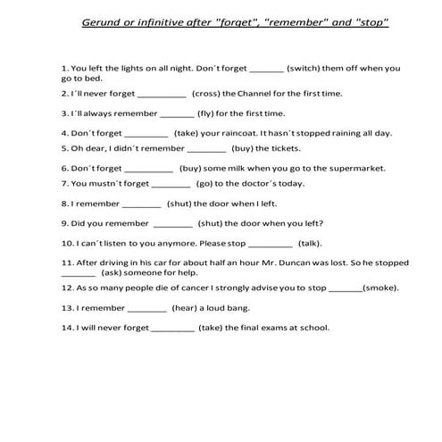 Remember exercise-1 | DOCX