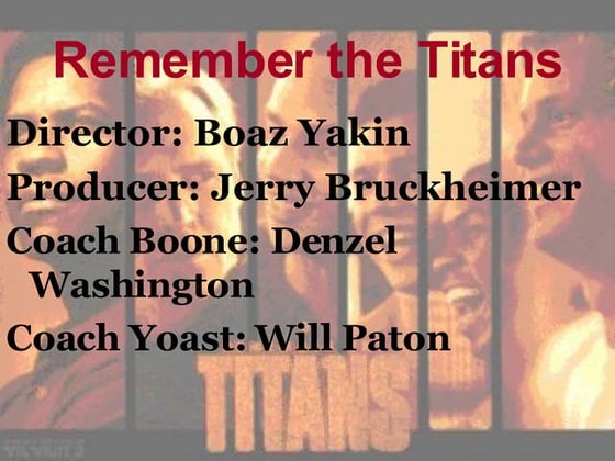 Remember the titans film techniques | PPTX
