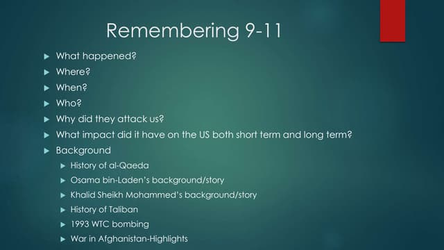 9/11 Attack ppt | PPTX