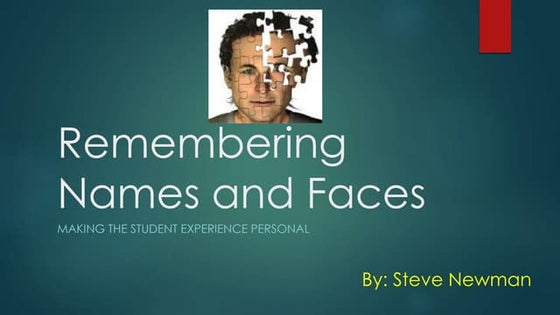 How To Remember Names Better | PPT