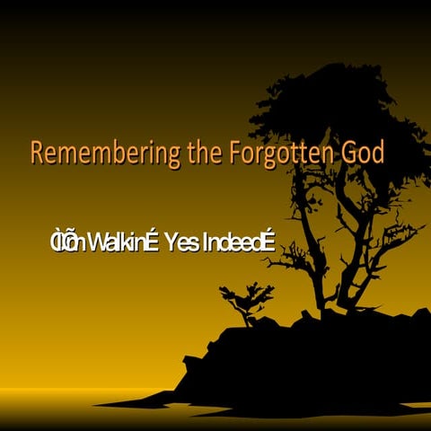 Remembering the forgotten god | PPT