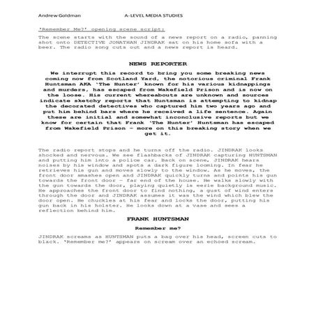 Remember me? script | DOCX