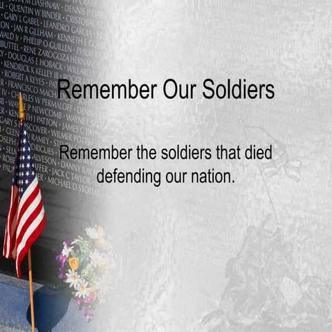 Remember Our Soldiers | PPT