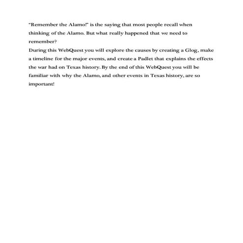 Remember the alamo | DOCX