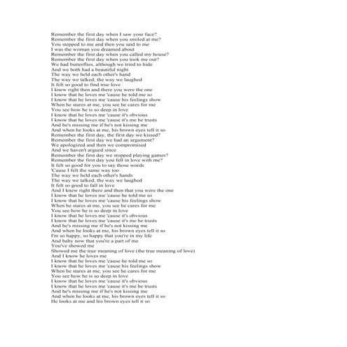 Remember the first day when I saw your face.pdf