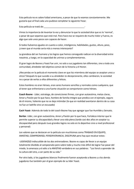 Remember the titans film techniques | PPTX