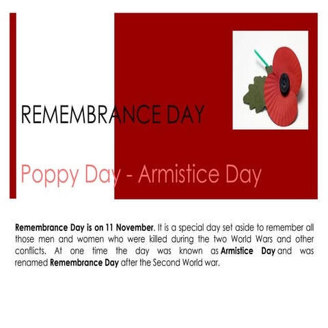 Remembrance day | PPT