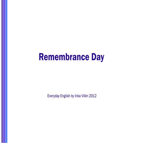Remembrance day | PPT