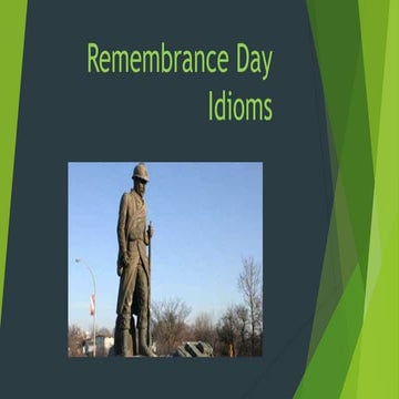 Remembrance day idioms | PPTX