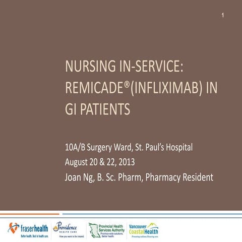 Remicade in GI Patients (Nursing In-Service) | PDF