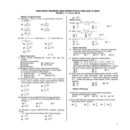 Formula Matematika | PDF