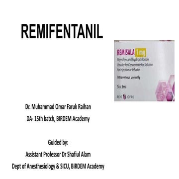 Remifentanil presentation | PPTX