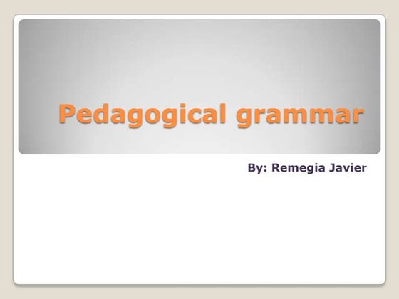 Grammar | PPT
