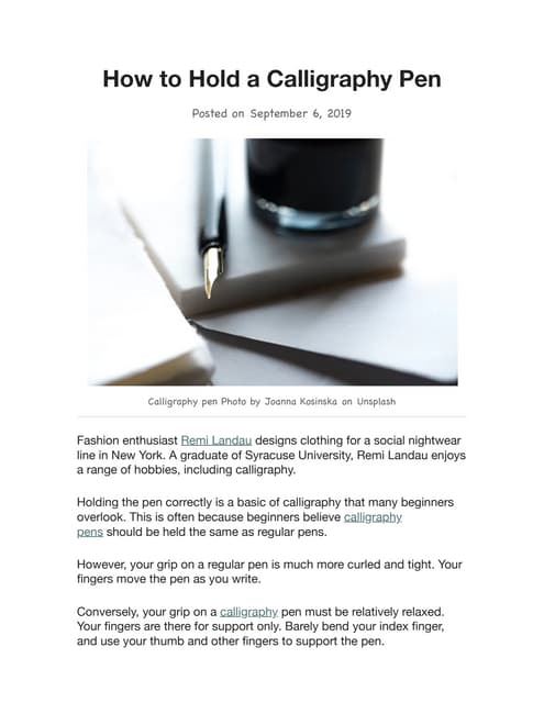 A Brief Look at the History of Calligraphy | PDF