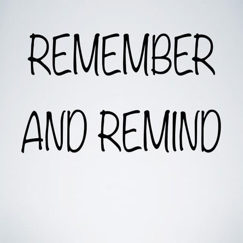 Remind and remember | PDF