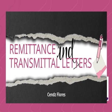 How to Write Remittance & Transmittal Letters | PPTX
