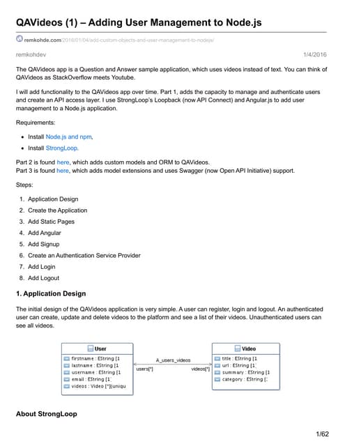 Adding User Management to Node.js Adding User Management to Node.js