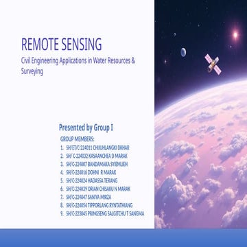 Application of remote sensing for environmental monitoring | PDF