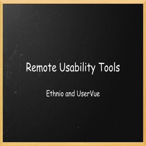 Remote Usability Tools | PDF