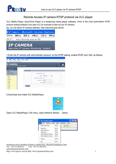 Hikvision rtsp url streaming tutorial manual | PDF | Internet | Computing