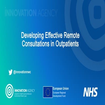 Developing Effective Remote Consultations in Outpatients webinar | PPT