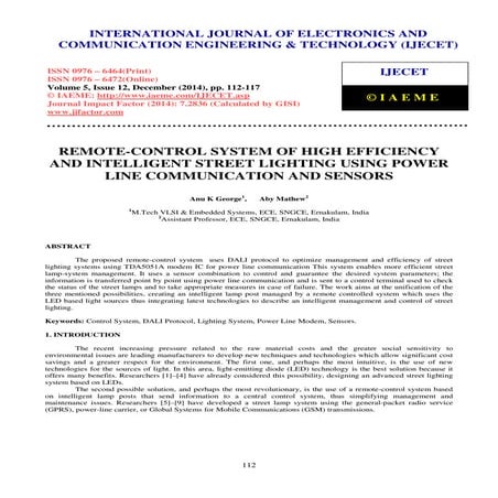 Smart street lighting system | PPTX